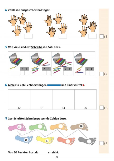 Tests in Mathe – Lernzielkontrollen 1. Klasse | Nr. 81 - Hauschka Verlag